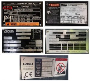 Understanding and How to Read the Forklift Load Plate - Forkserve